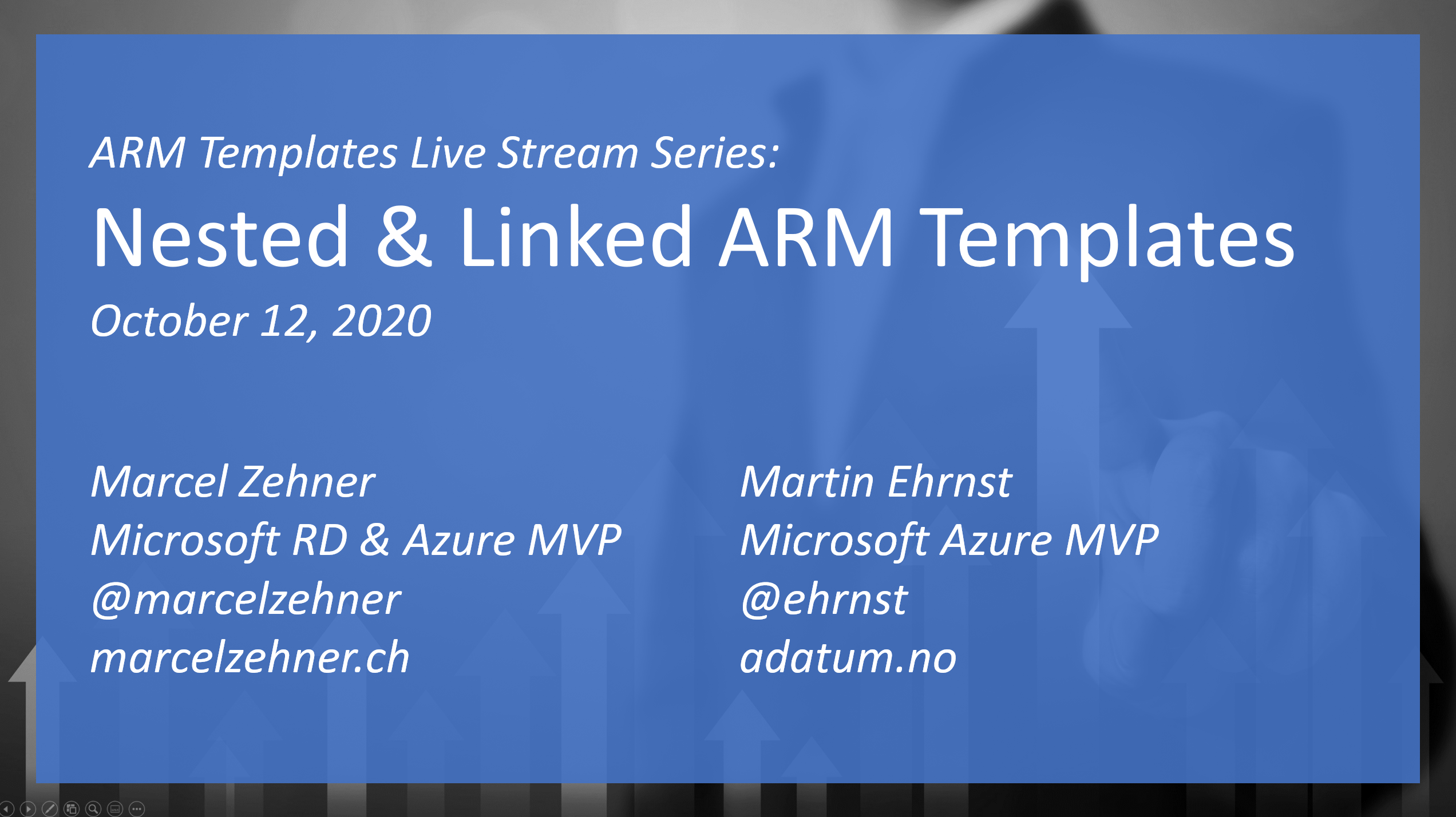The live stream recording “Nested & linked ARM templates” is now ...